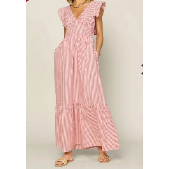 Skies Are Blue | Dresses | Skies Are Blue Maxi Dress S Tiered Ruffle ...